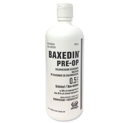 BAXEDIN® PRE-OP Chlorhexidine Gluconate, 500mL – Safe Care Store Canada