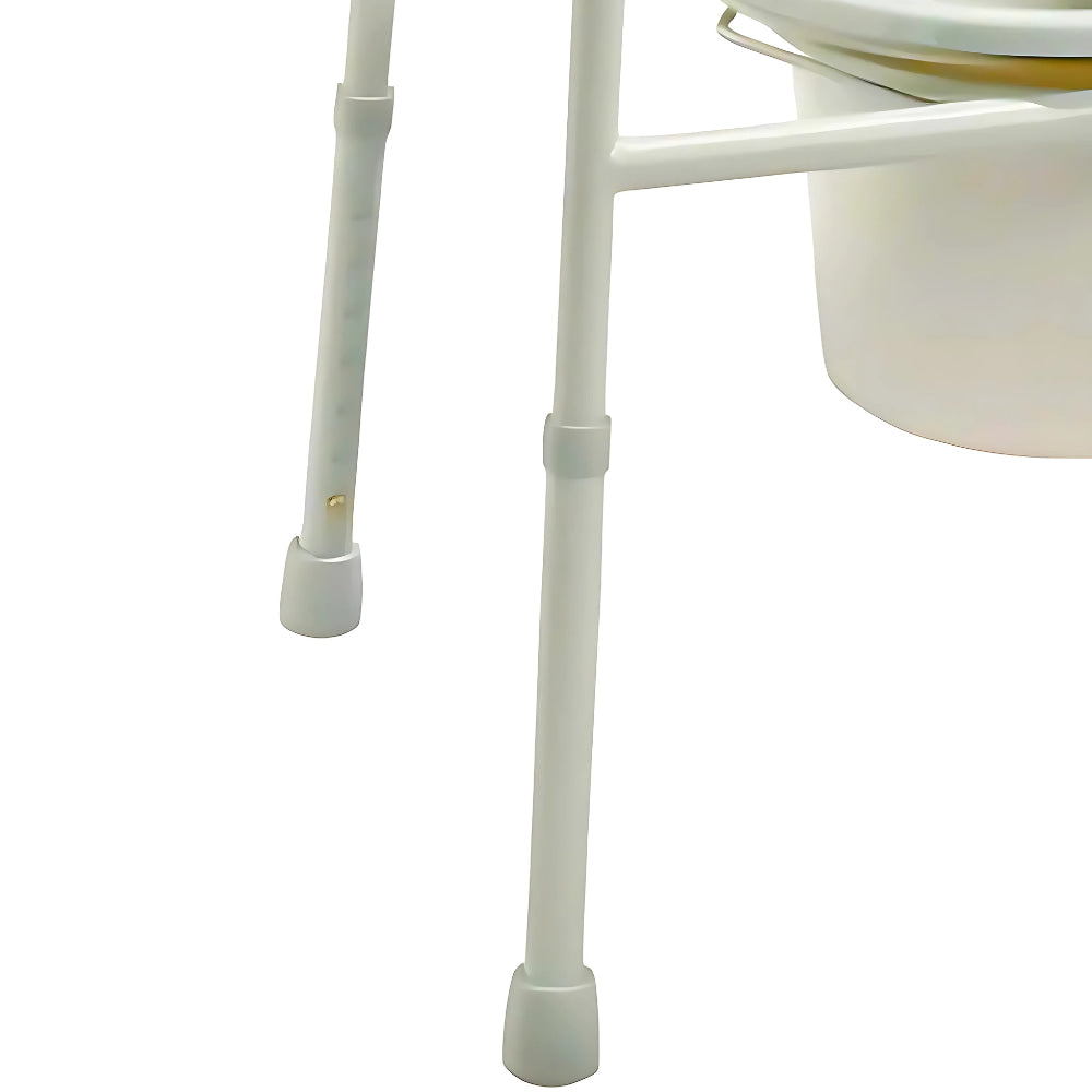 Deluxe All-In-One Welded Steel Commode with Plastic Armrests – Safe ...