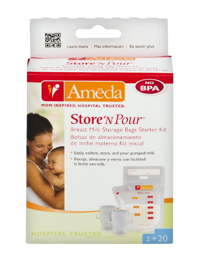 Ameda Store 'N Pour Starter Kit – Safe Care Store Canada