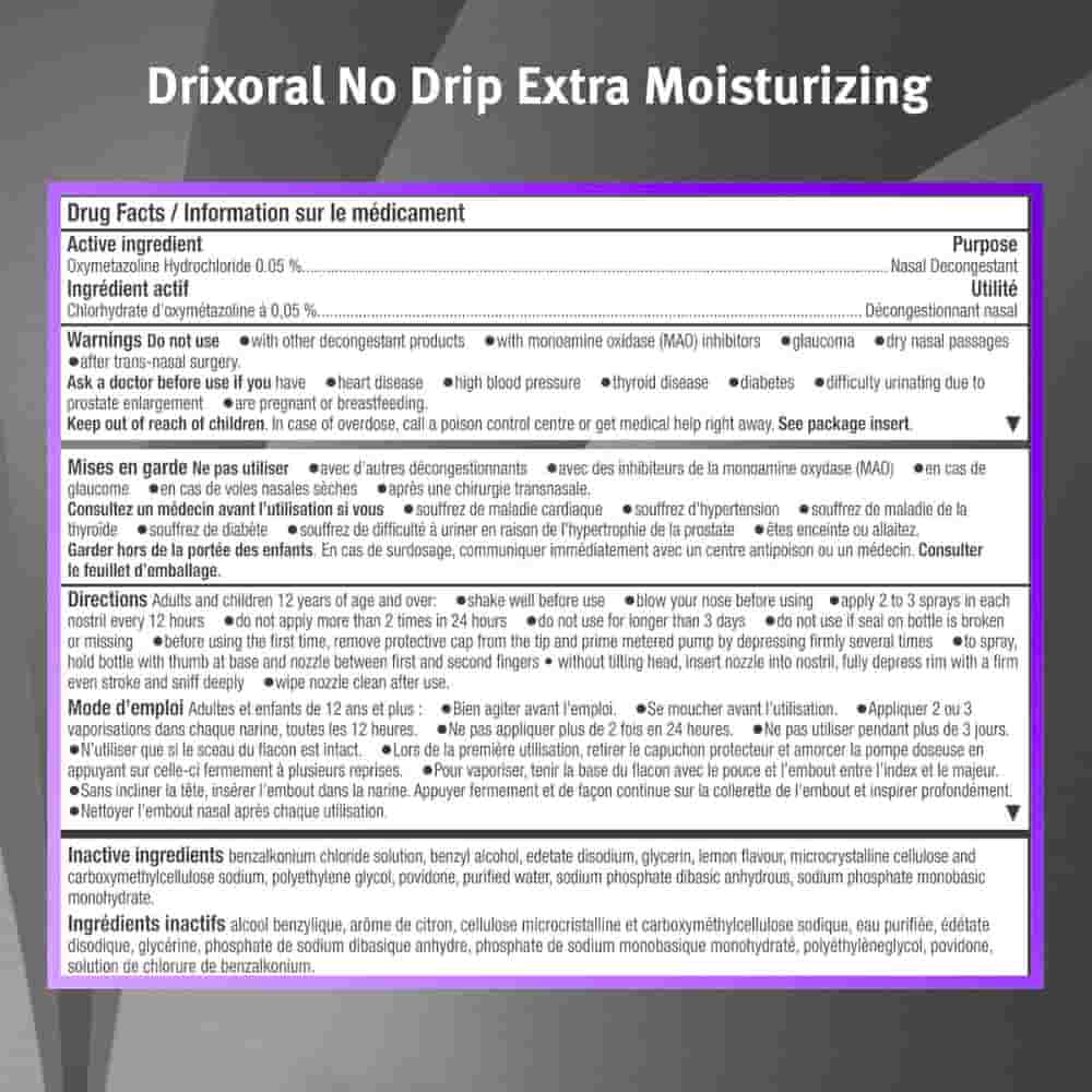 Drixoral No Drip Fast Relief Nasal Spray 15ml (Per Each) – Safe Care ...