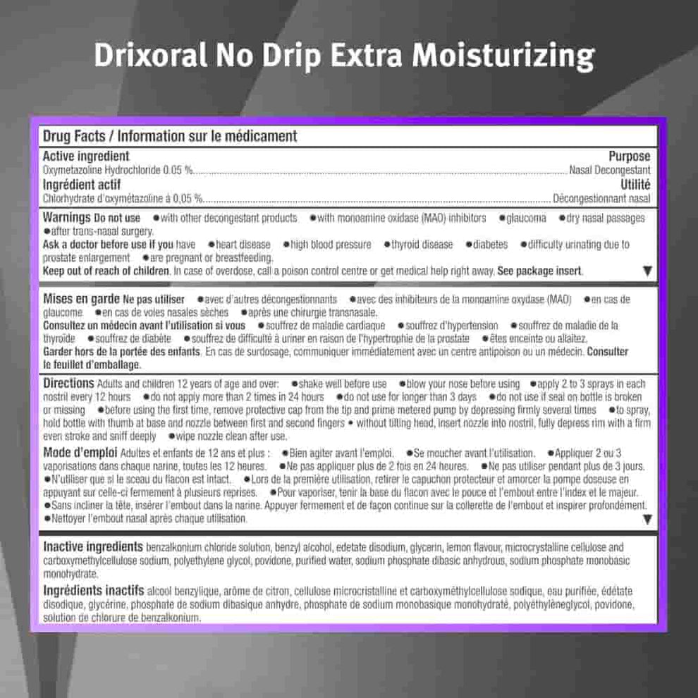 Drixoral No Drip Fast Relief Nasal Spray 15ml (Per Each) – Safe Care ...